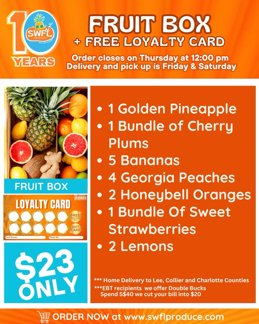 Weekly Fruit Box Subscription - SWFL Produce, Fort Myers, Cape Coral ...