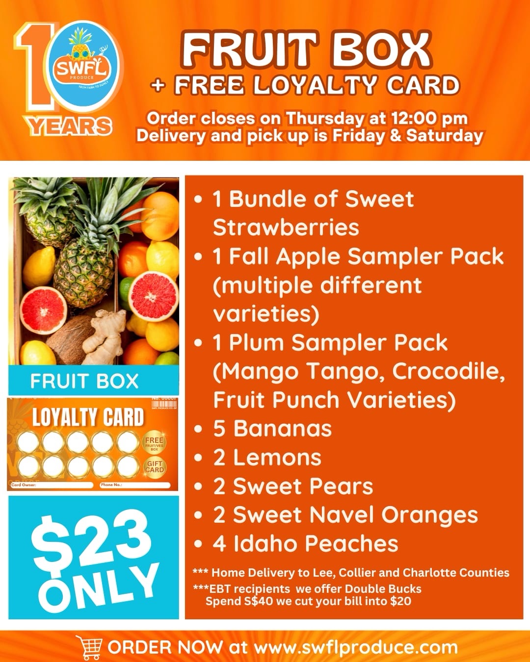 Weekly Fruit Box Subscription - SWFL Produce, Fort Myers, Cape Coral ...